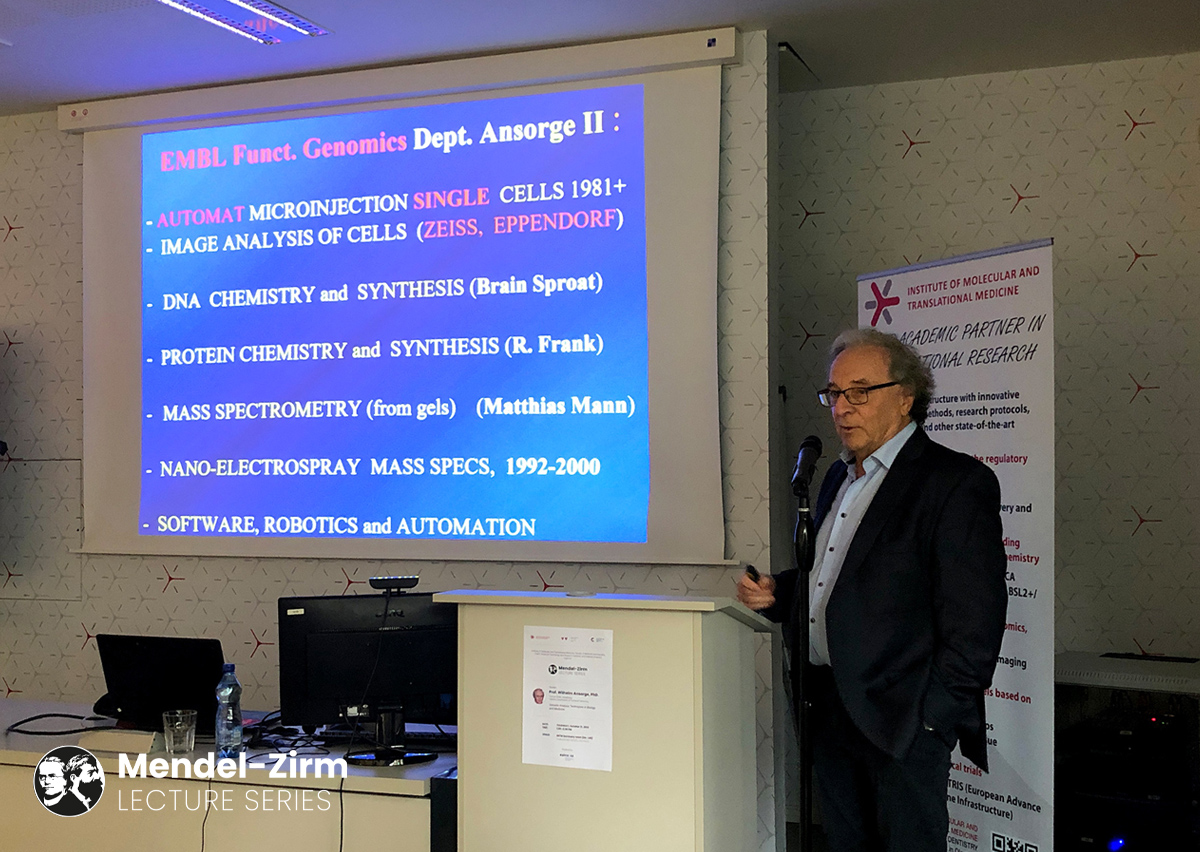 Mendel-Zirm Lecture Series: Prof. Wilhelm Ansorge, PhD