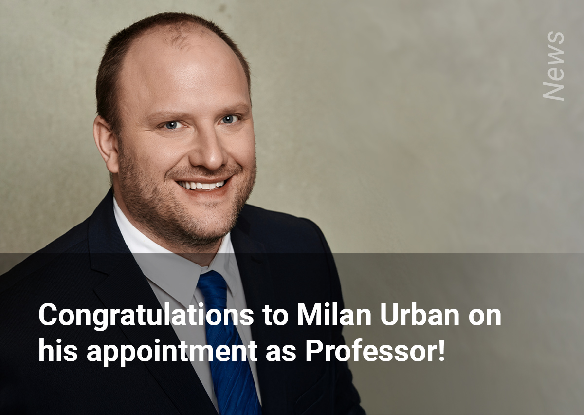 Congratulations to Milan Urban on his appointment as professor!
